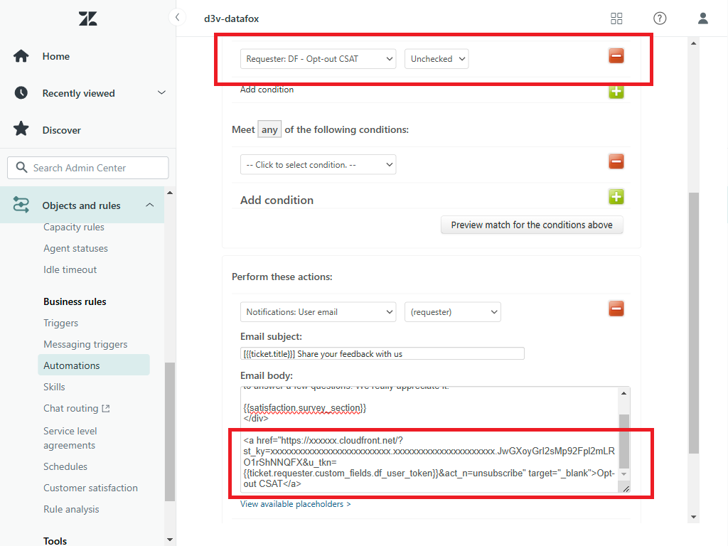 CSAT Opt-out App Integration with Zendesk Support